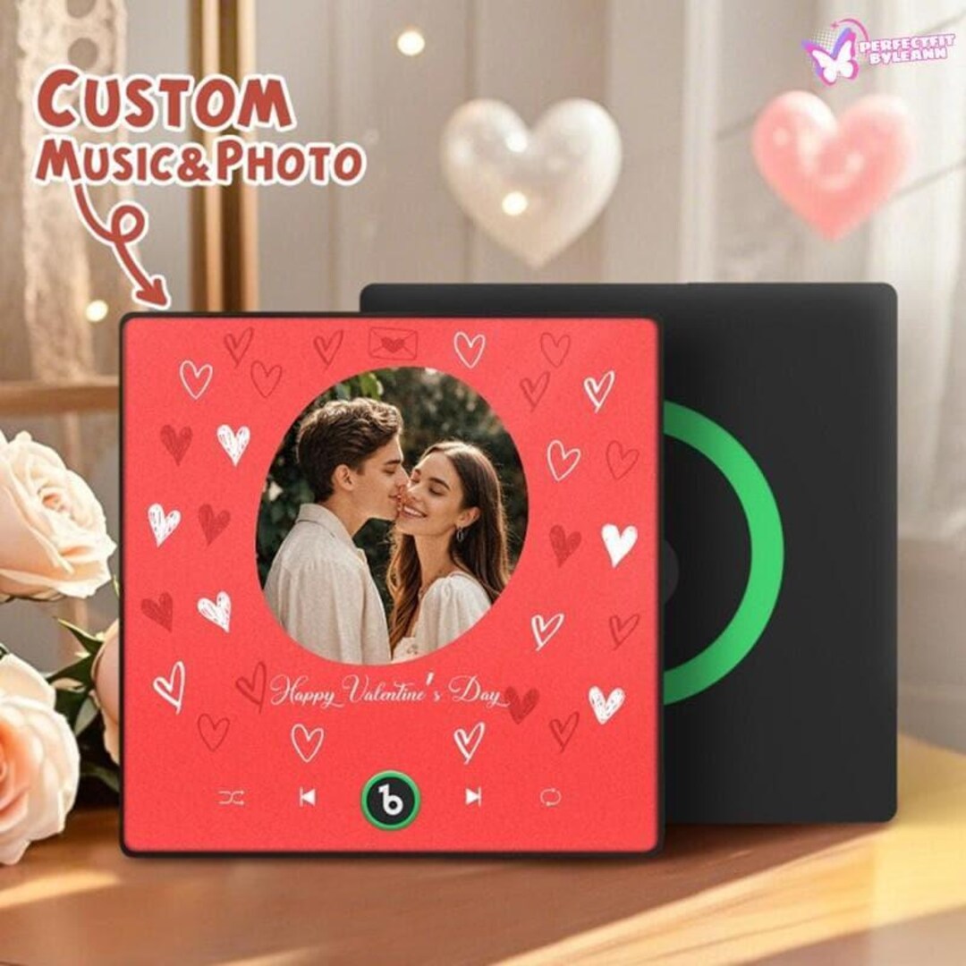 Personalized Music Fridge Magnet, Custom Photo and Song Album Music ...