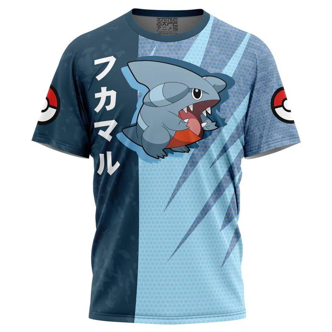 Gible Pokemon T-shirt, 3D Shirt Anime Shirt Best Gifts, Gible Graphic ...