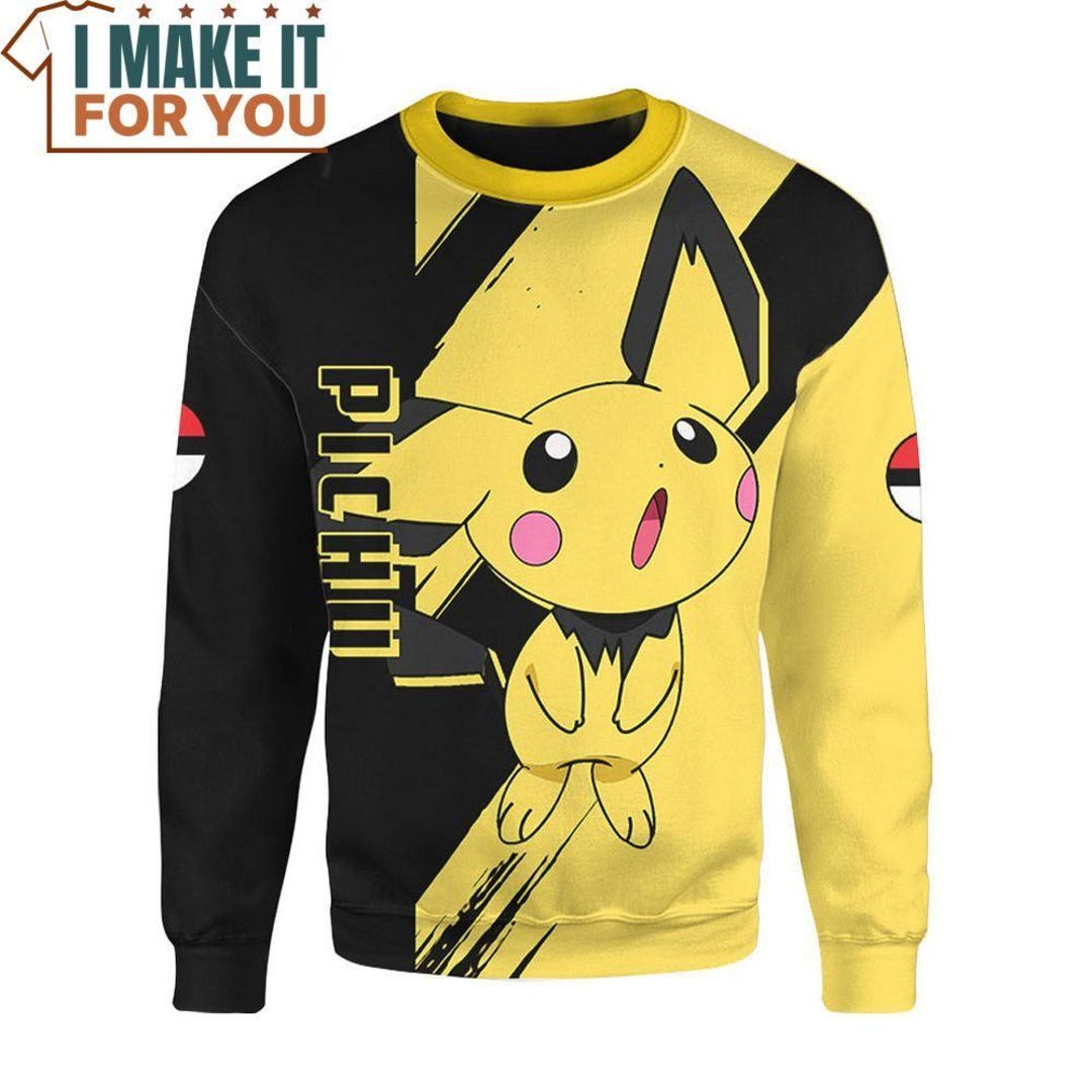 Pokemon Pikachu Sweatshirt, Anime Sweatshirt Best Gifts, Pikachu ...