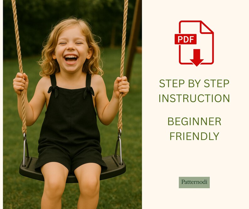 Baby Romper Pattern PDF A4 Short Overalls Sewing With Beginner Unisex ...