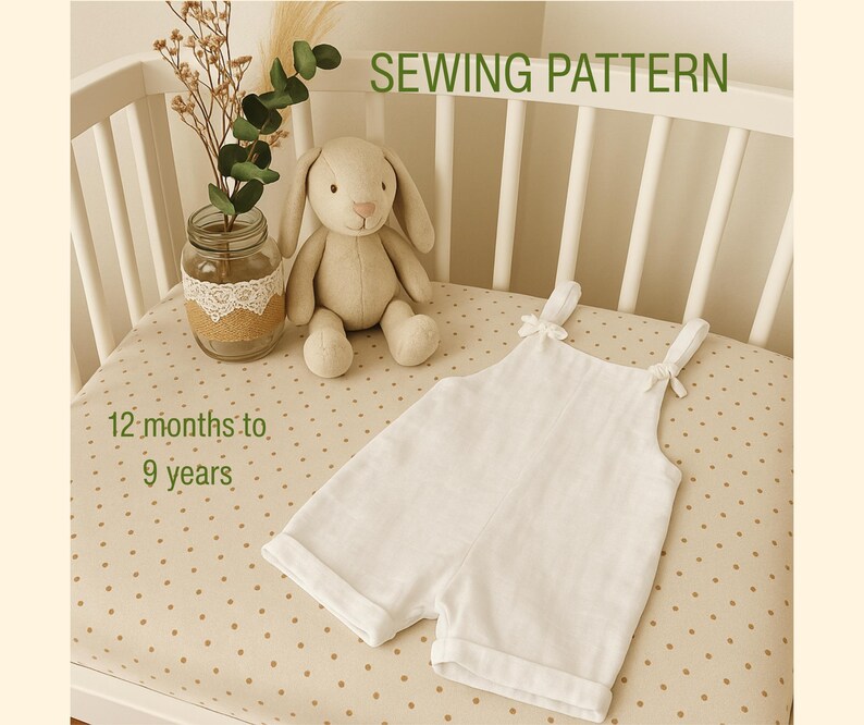 Baby Romper Pattern PDF A4 Short Overalls Sewing With Beginner Unisex ...