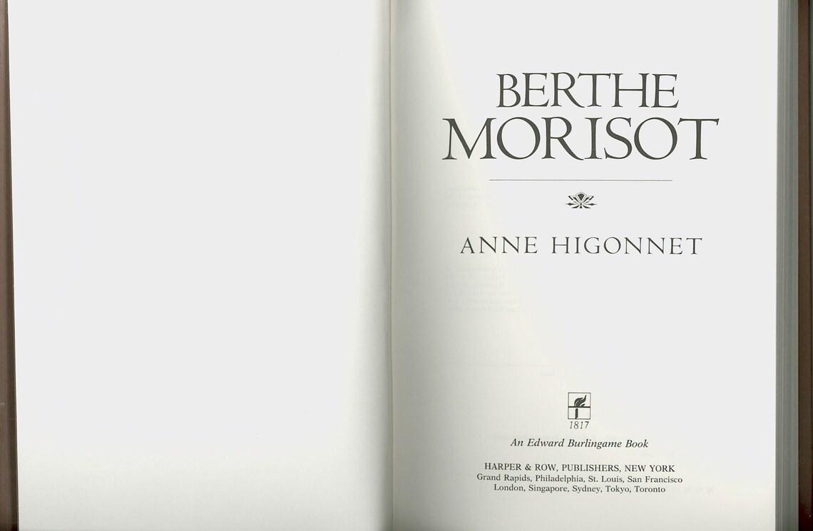 Berthe Morisot Biography by Anne Higonnet French Impressionist - Etsy