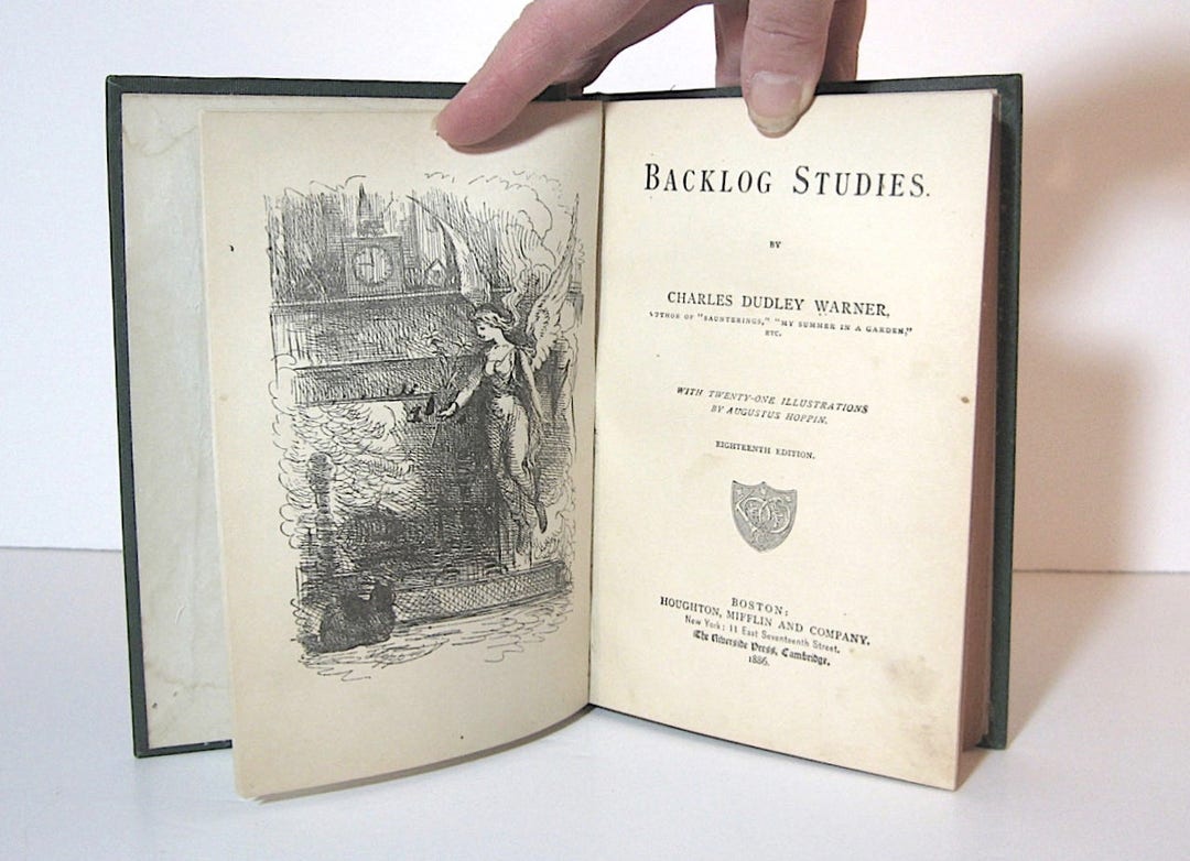 Backlog Studies, Essays and Light Fictions, by Charles Dudley Warner ...