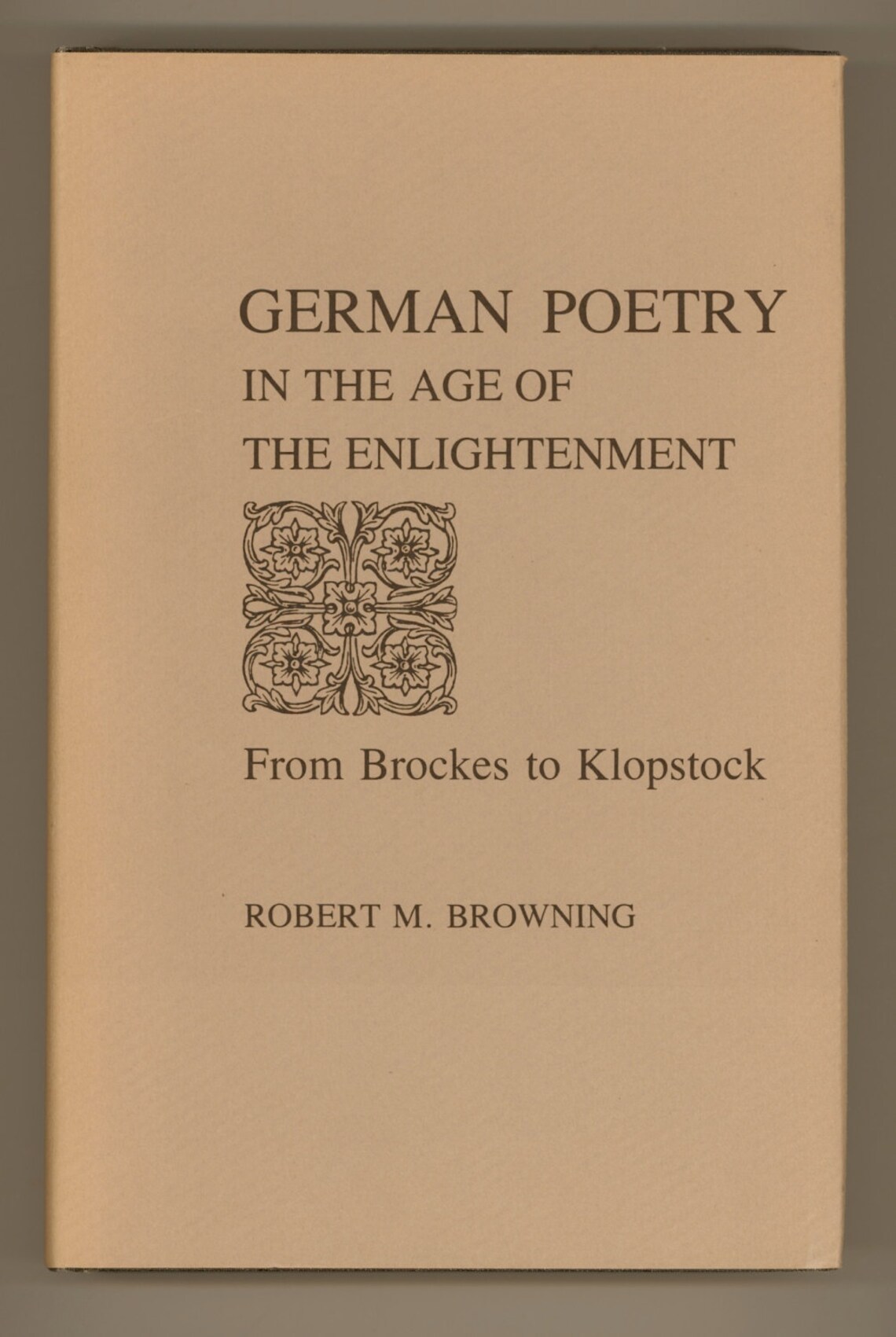 German Poetry in the Age of Enlightenment From Brockes to - Etsy