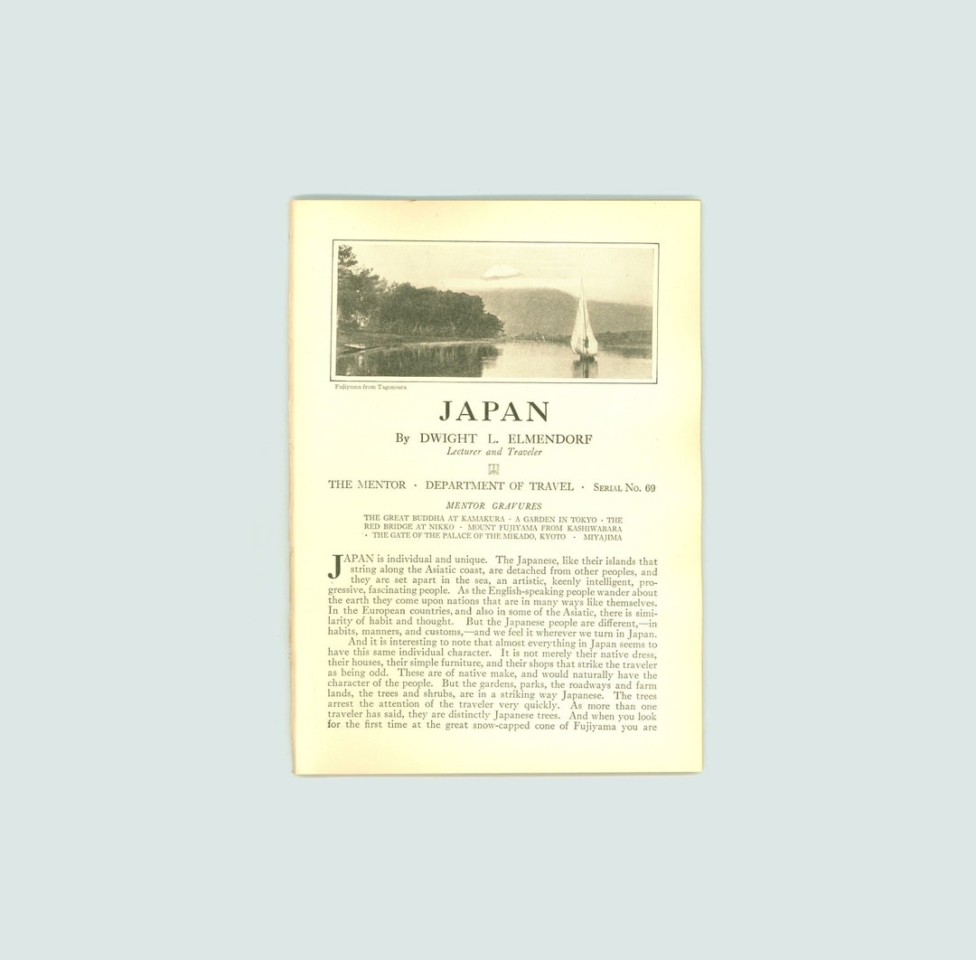 Japan Travel Article by Dwight L. Elmendorf. 1914 Disbound Mentor ...