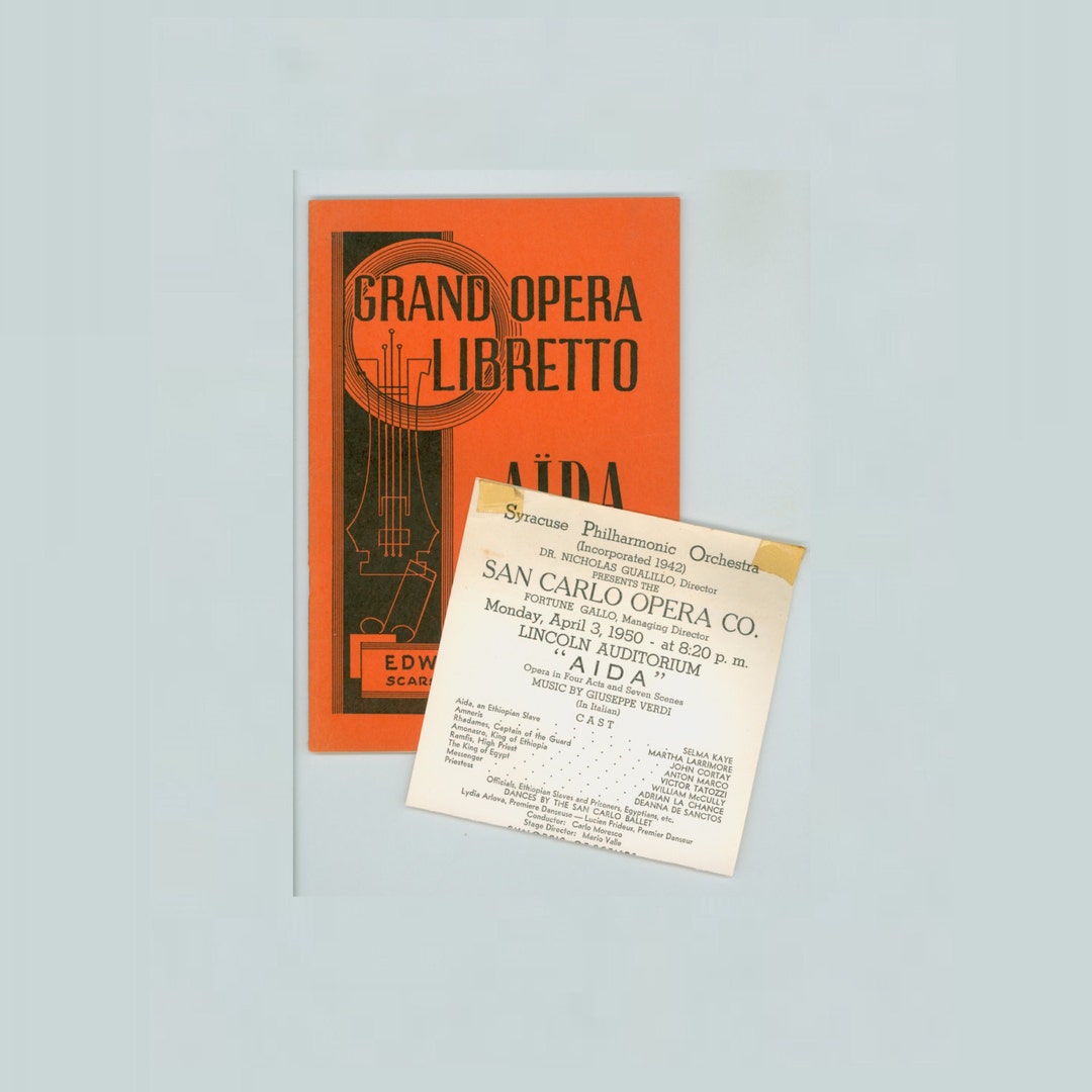 Verdi's Aïda: Libretto & Syracuse Philharmonic Orchestra, San Carlo ...