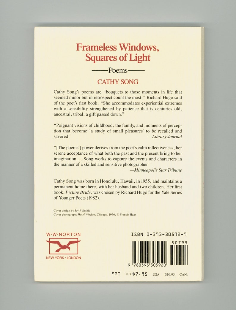 Frameless Windows Squares of Light Poems by Cathy Song 1988 | Etsy