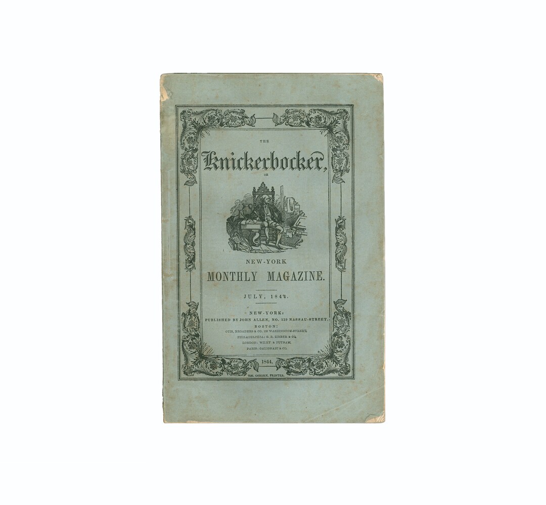 Knickerbocker Magazine, July 1847: Washington Irving's Legend of the ...