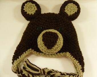 Brown bear hat | Etsy