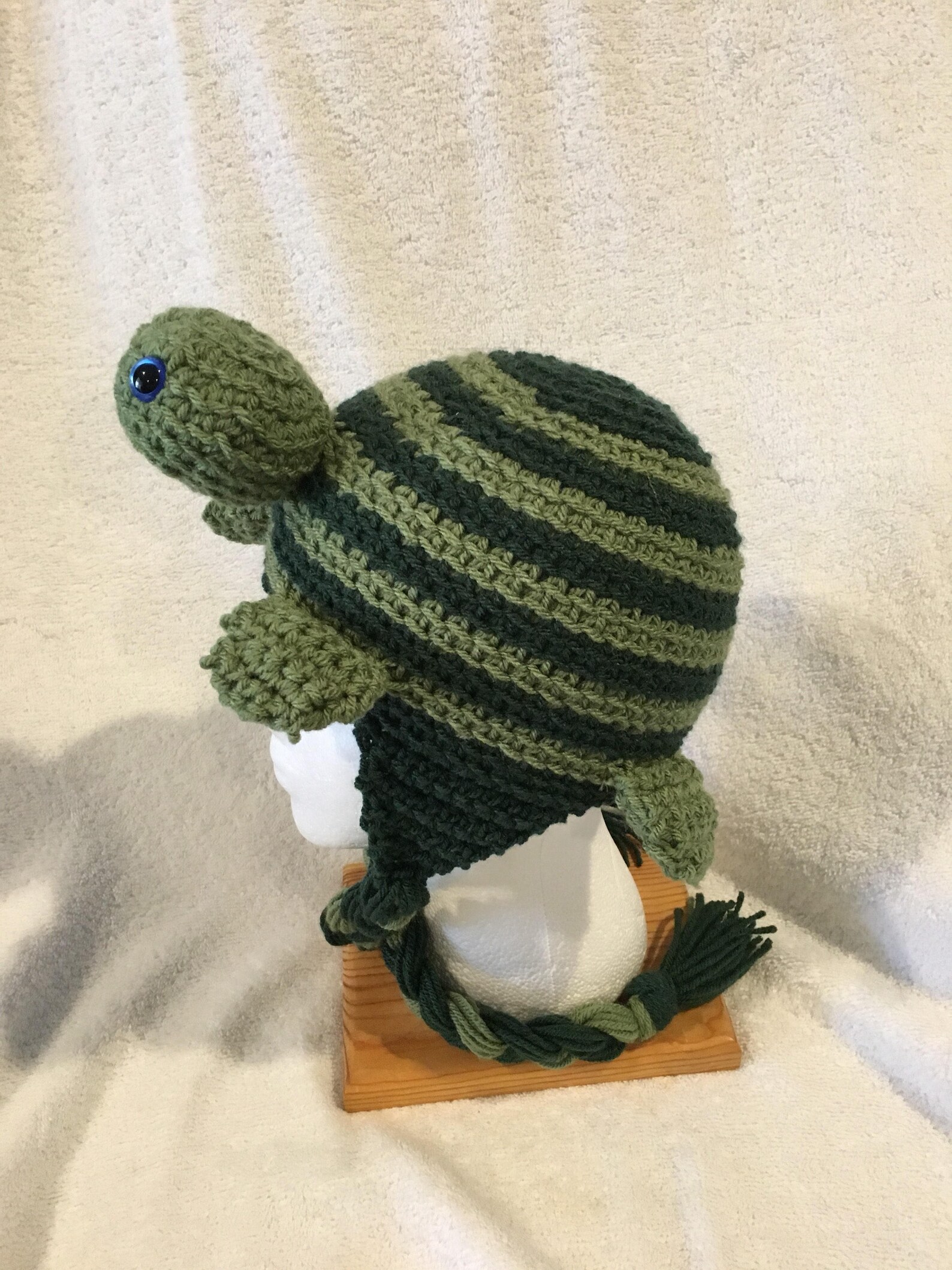 Turtle Hat in Shades of Green - Etsy