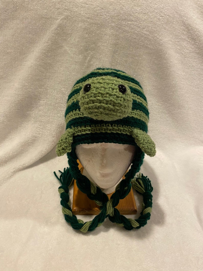 Turtle Hat in Shades of Green - Etsy