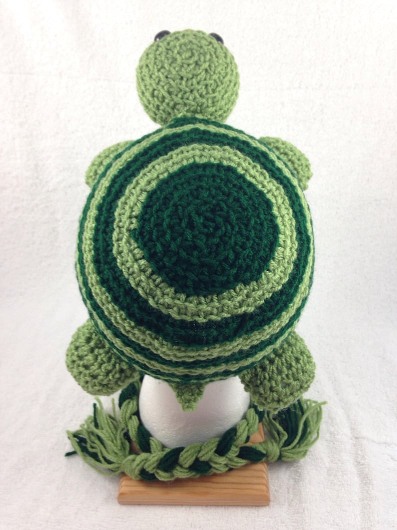 Turtle Hat in Shades of Green - Etsy UK