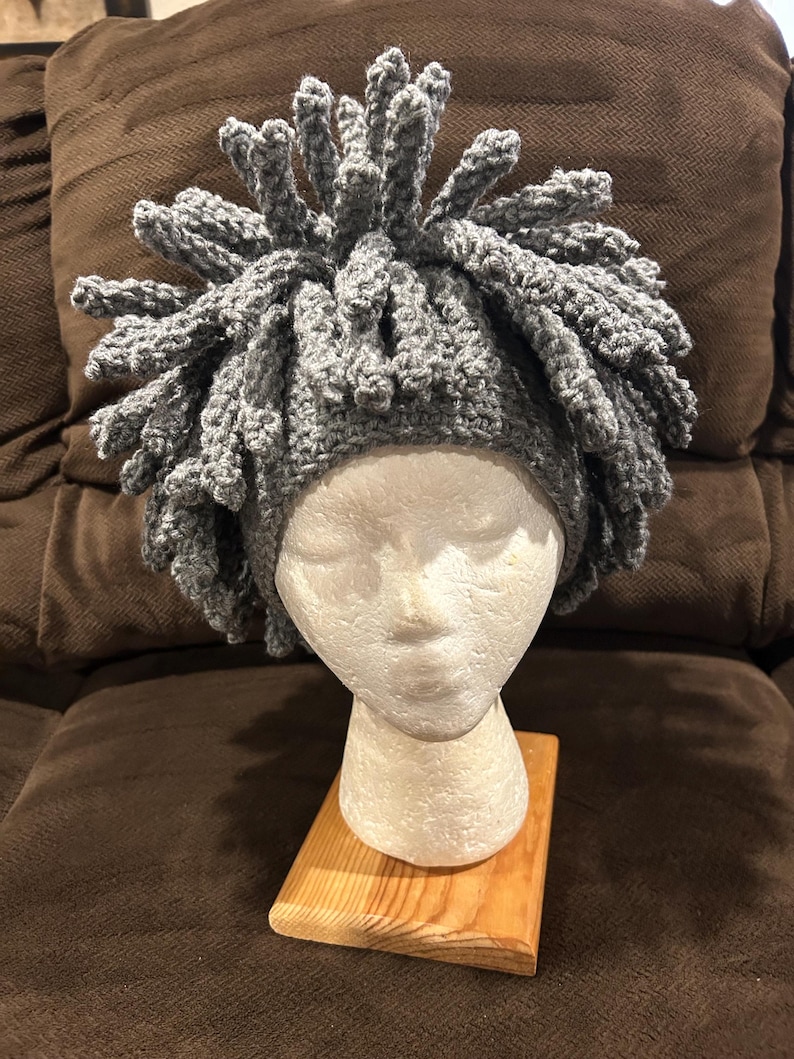 Crochet Dreadlock Hat in Gray - Etsy