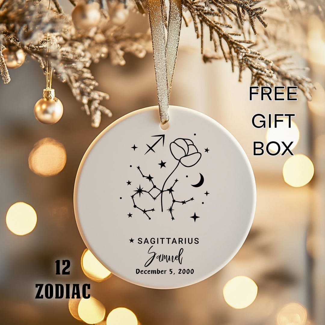 Astrology Zodiac Ornament, Unique Zodiac Keepsake Ornament, Zodiac ...