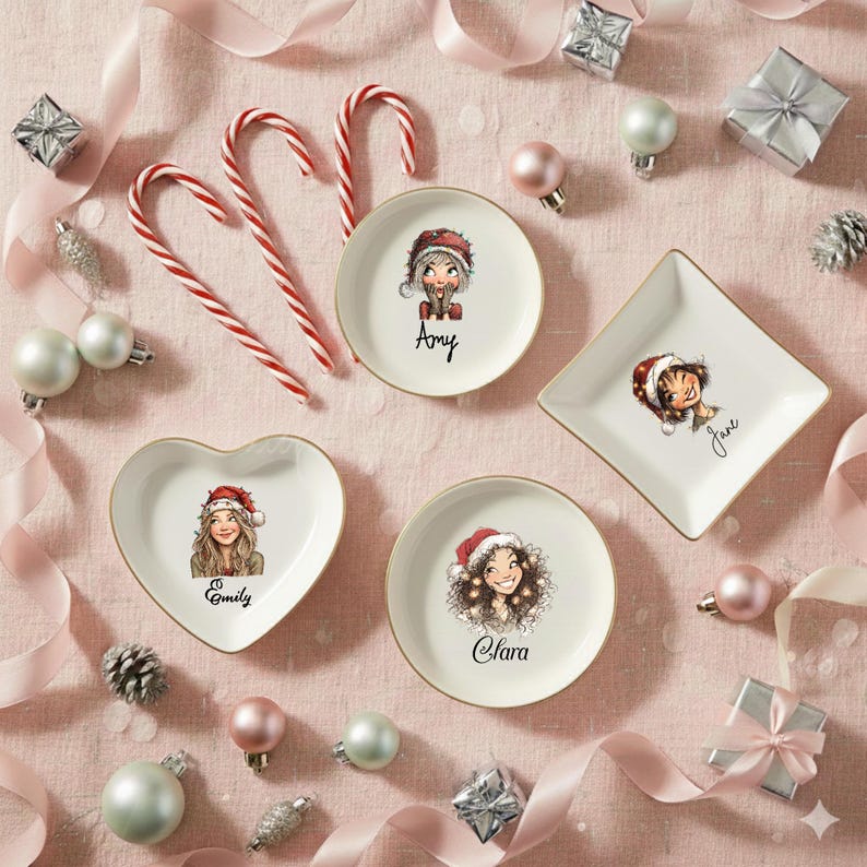 Personalized Whimsical Women Characters Trinket Dish, 33 Options Women ...