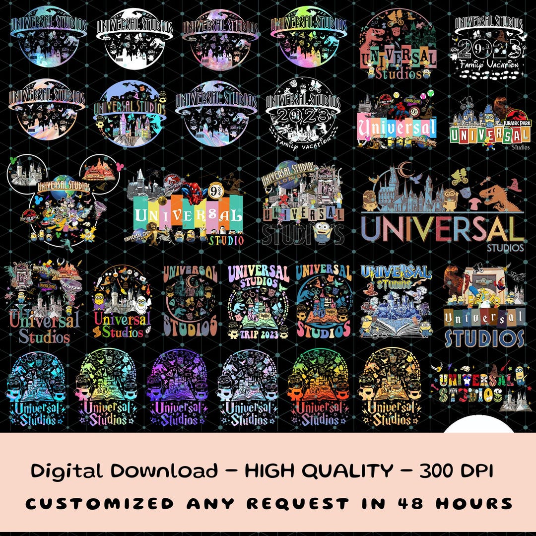 Universal Studios 30 Designs Bundle Png | Universal Png | Universal ...