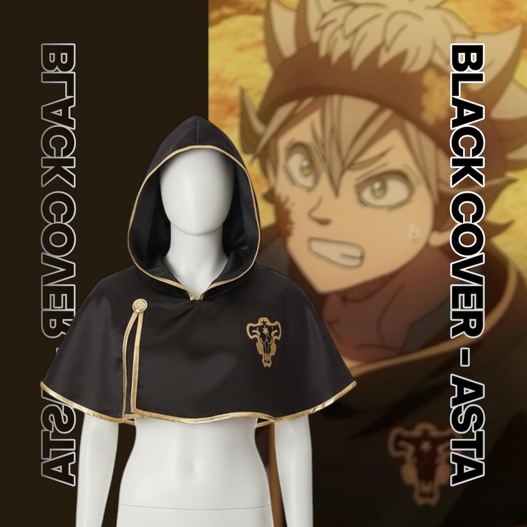 Black Clover Asta Black Bulls Cloak - Anime Cosplay Cape, Magic Knight ...