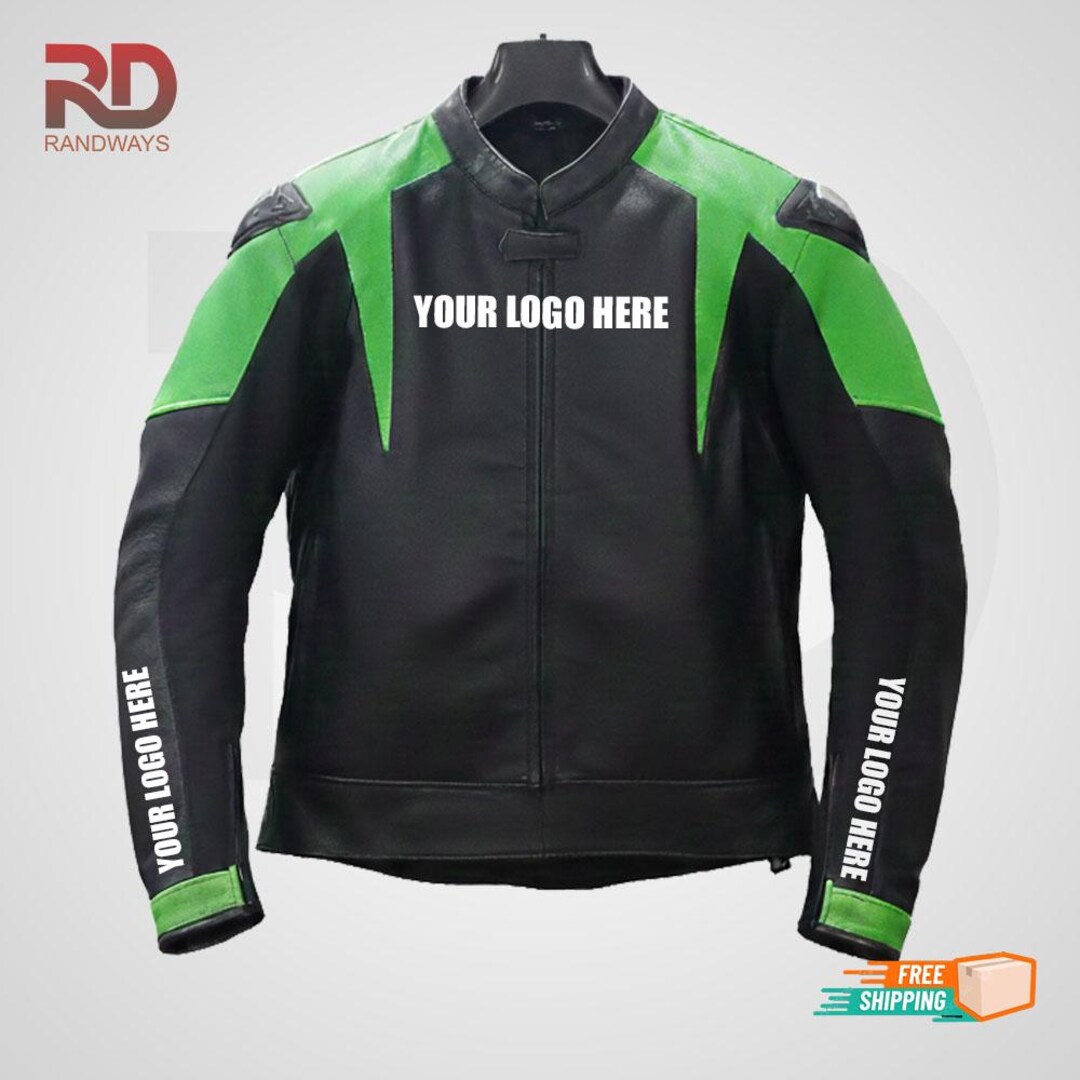 Custom White & Black Leather Motorcycle Jacket With Back Hump ...