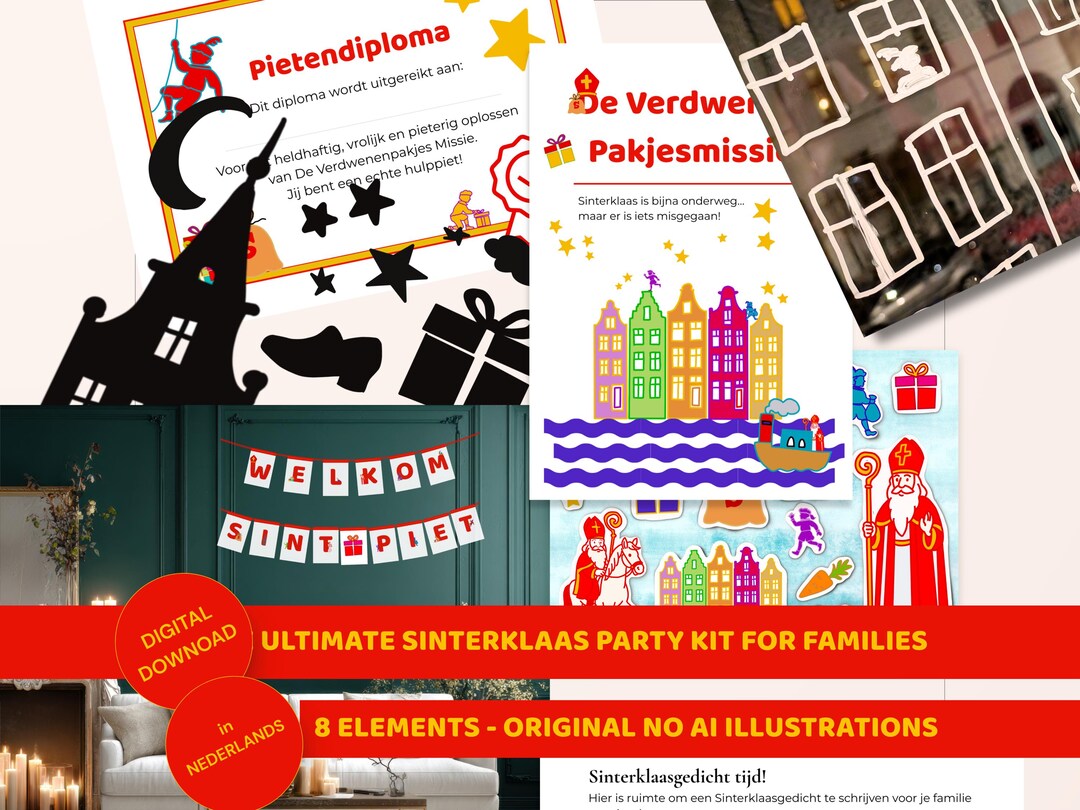 Sinterklaas Printable Kit • Kids Party Games & Decorations • Scavenger ...
