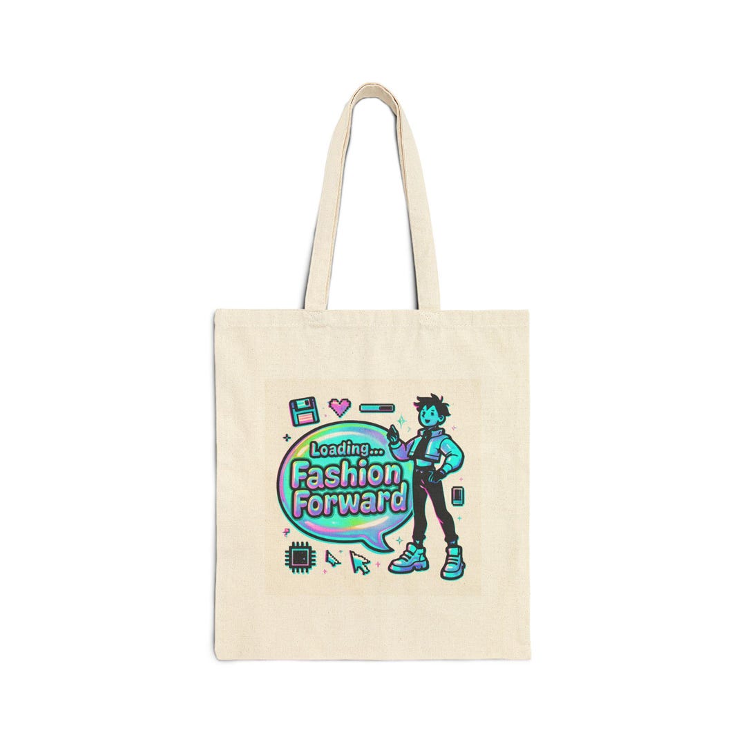 Loading Fashion Forward Tote Bag | Retro Gamer Style Graphic - Etsy