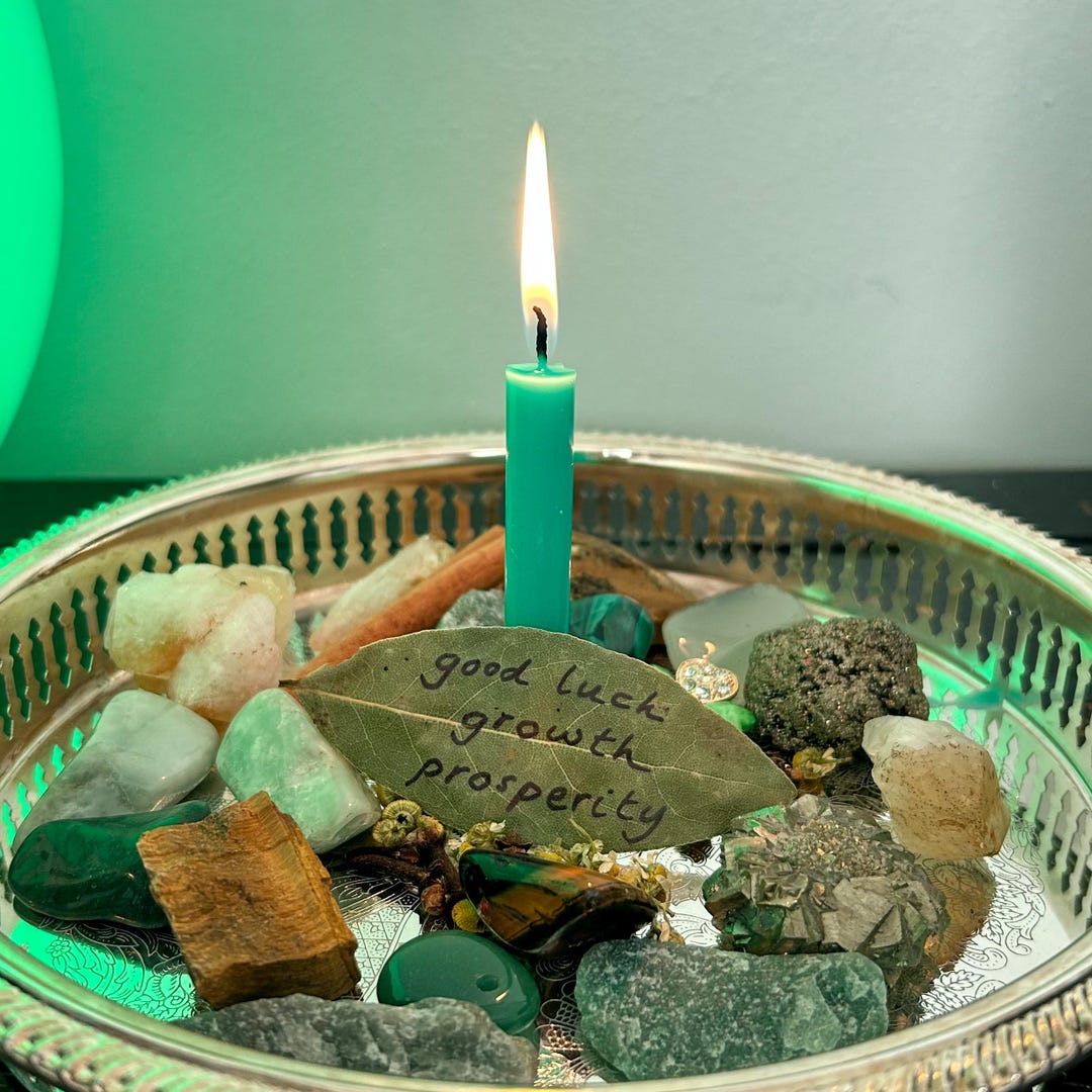 Same Day - Good Luck, Growth & Prosperity Candle Ritual Burning (altar ...