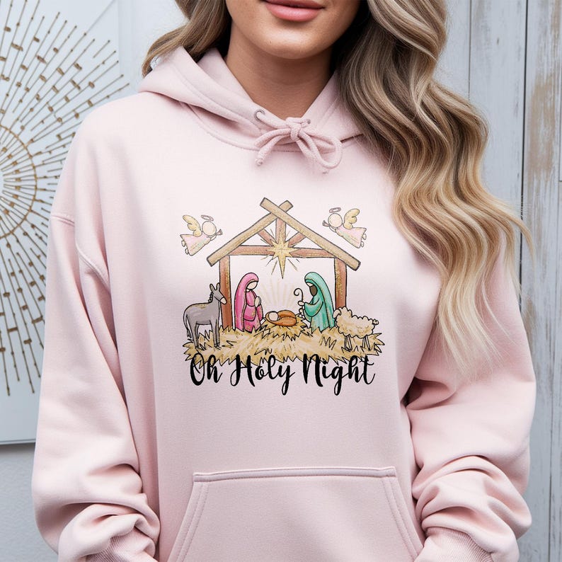 Oh Holy Night Nativity Scene PNG, Christmas Jesus Birth (digital ...