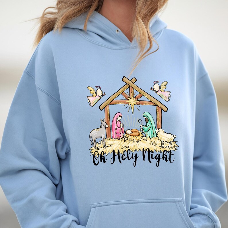 Oh Holy Night Nativity Scene PNG, Christmas Jesus Birth (digital ...