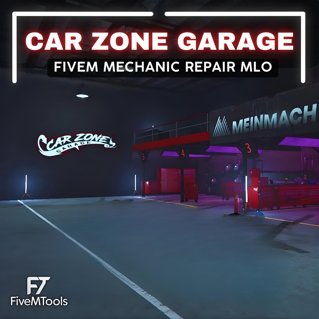 Car Zone Garage MLO for Fivem | Mechanic Repair Shop Interior | Custom ...