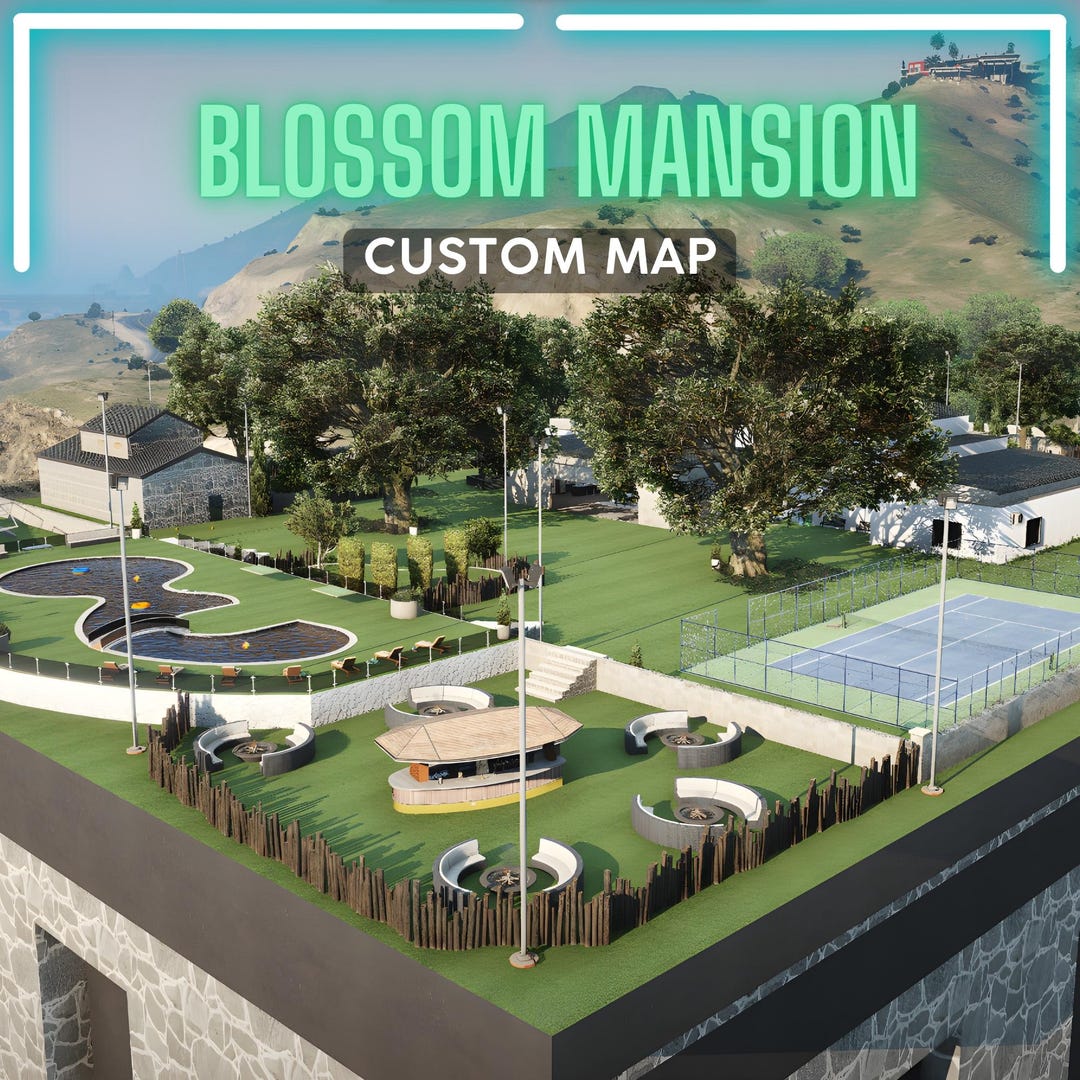 Mapa de la mansión Blossom de FiveM / Villa de lujo / Área de piscina ...