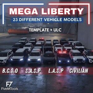 Mega Liberty 23 Vehicle Pack Fivem | Police + Civilian Cars | ULC ...