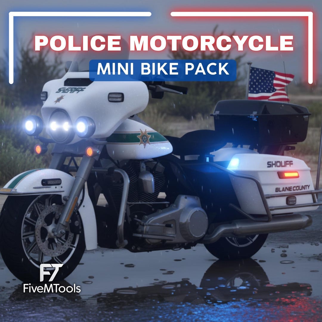Fivem Police Motorcycle Pack | Optimized Non-els Mini Bike Collection ...
