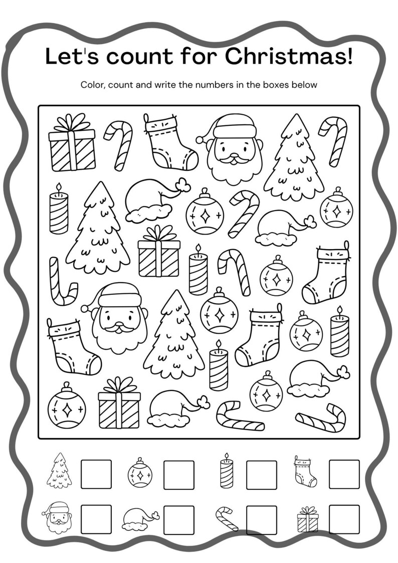 13 Christmas Activity Pages | Preschool Printable Worksheets | Holiday ...