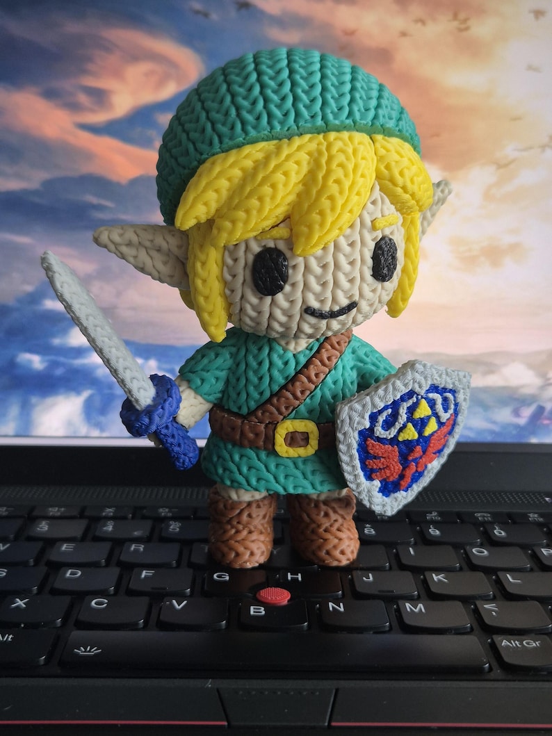 Zelda Inspired 3D Printed Figure – Gamer Desk Decor – Geek Gift for ...