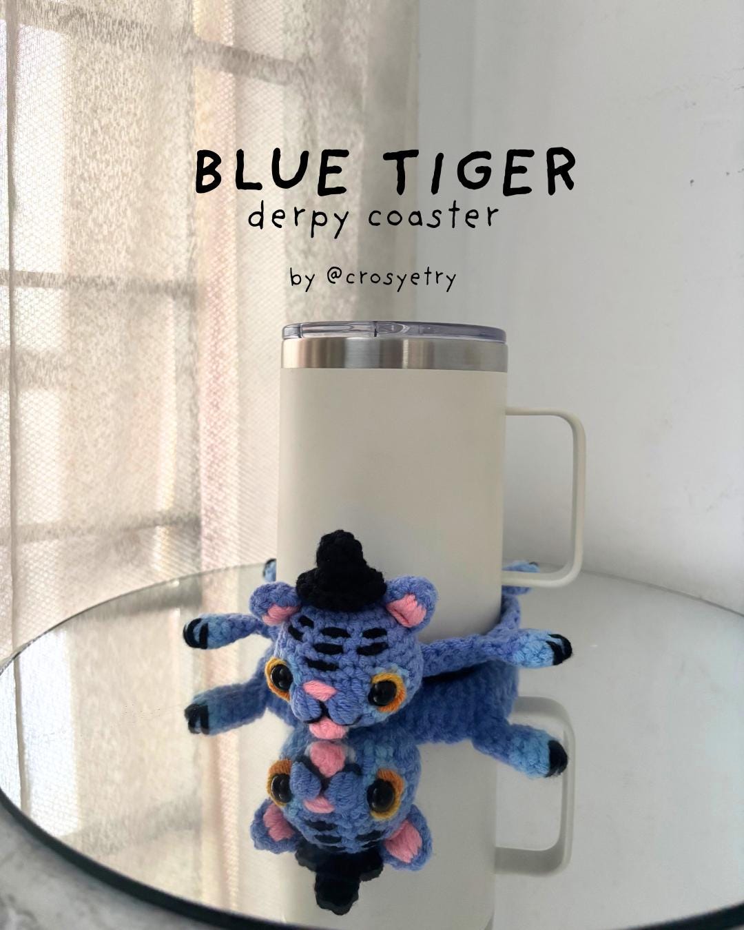 Blue Tiger Derpy Coaster Crochet Pattern - Etsy