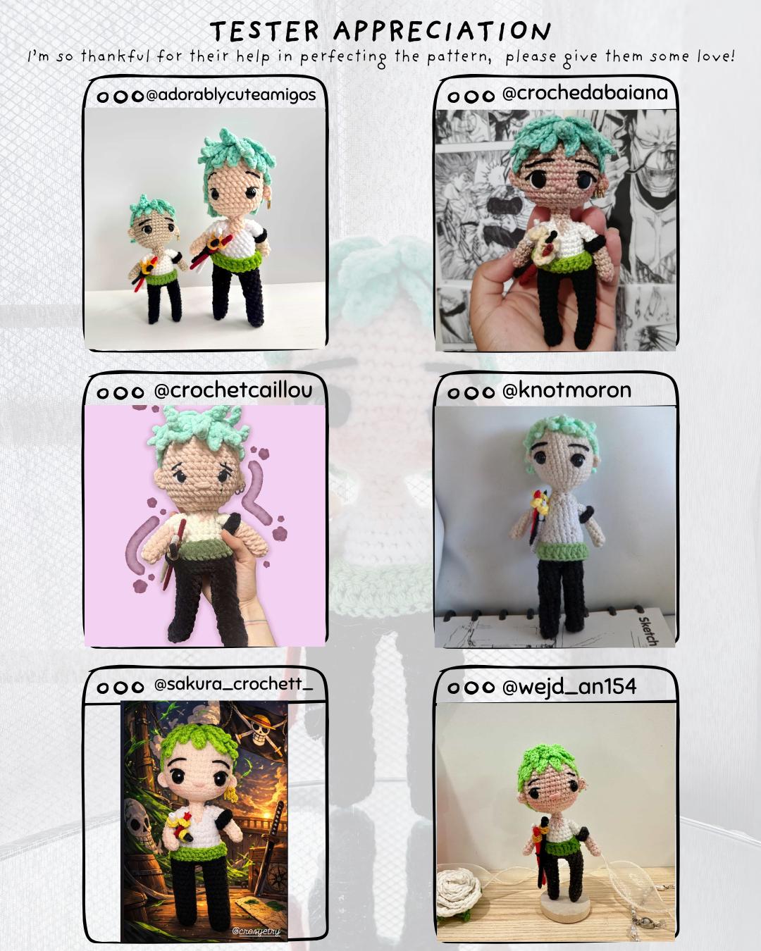 Zoro One Piece Inspired Crochet Pattern - Etsy
