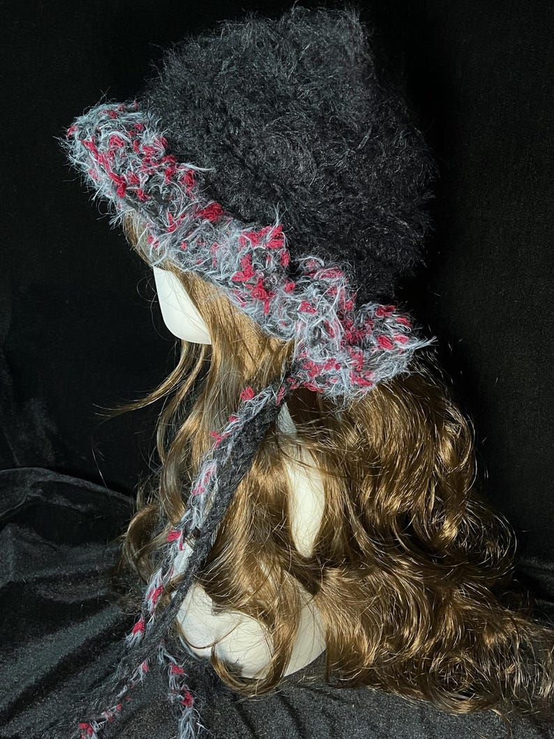 Fuzzy Animal Ear Hat • Chunky Crochet Winter Bonnet With Braids - Etsy