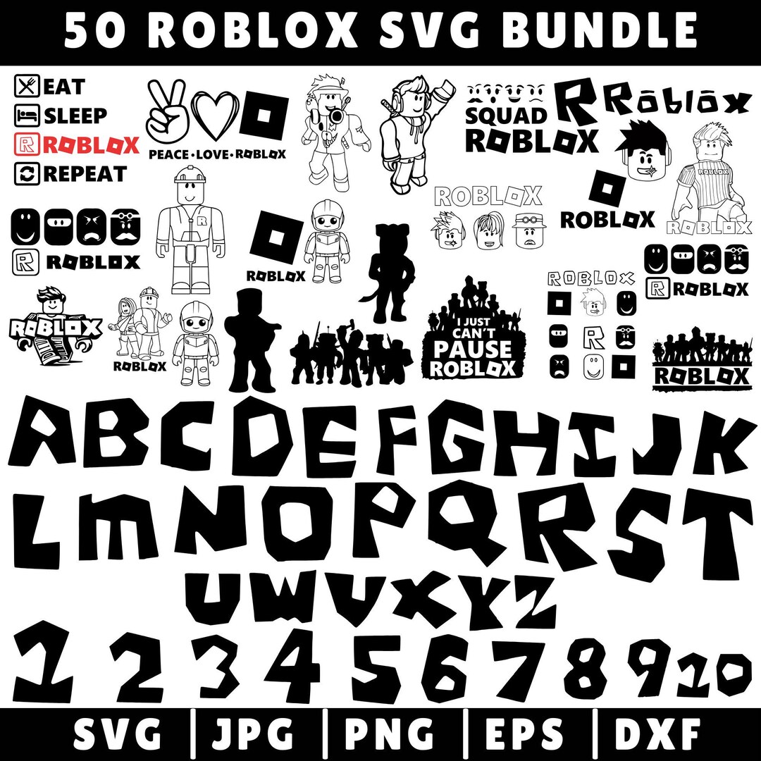 Roblox Svg Bundle, Robot Svg, Gaming Svg Files for Cricut, Roblox Png ...
