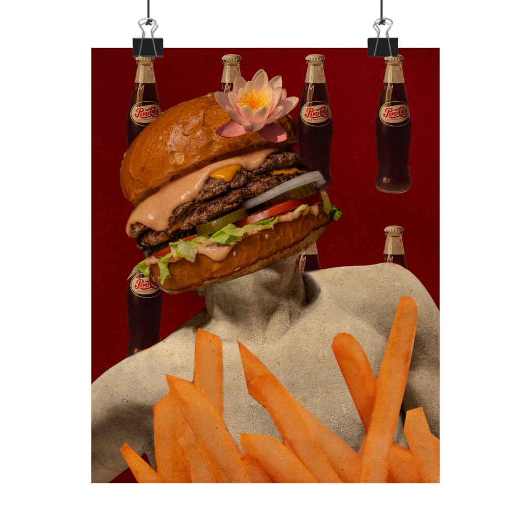 Surrealism Food Collage Fries Poster Wall Decor Home - Etsy