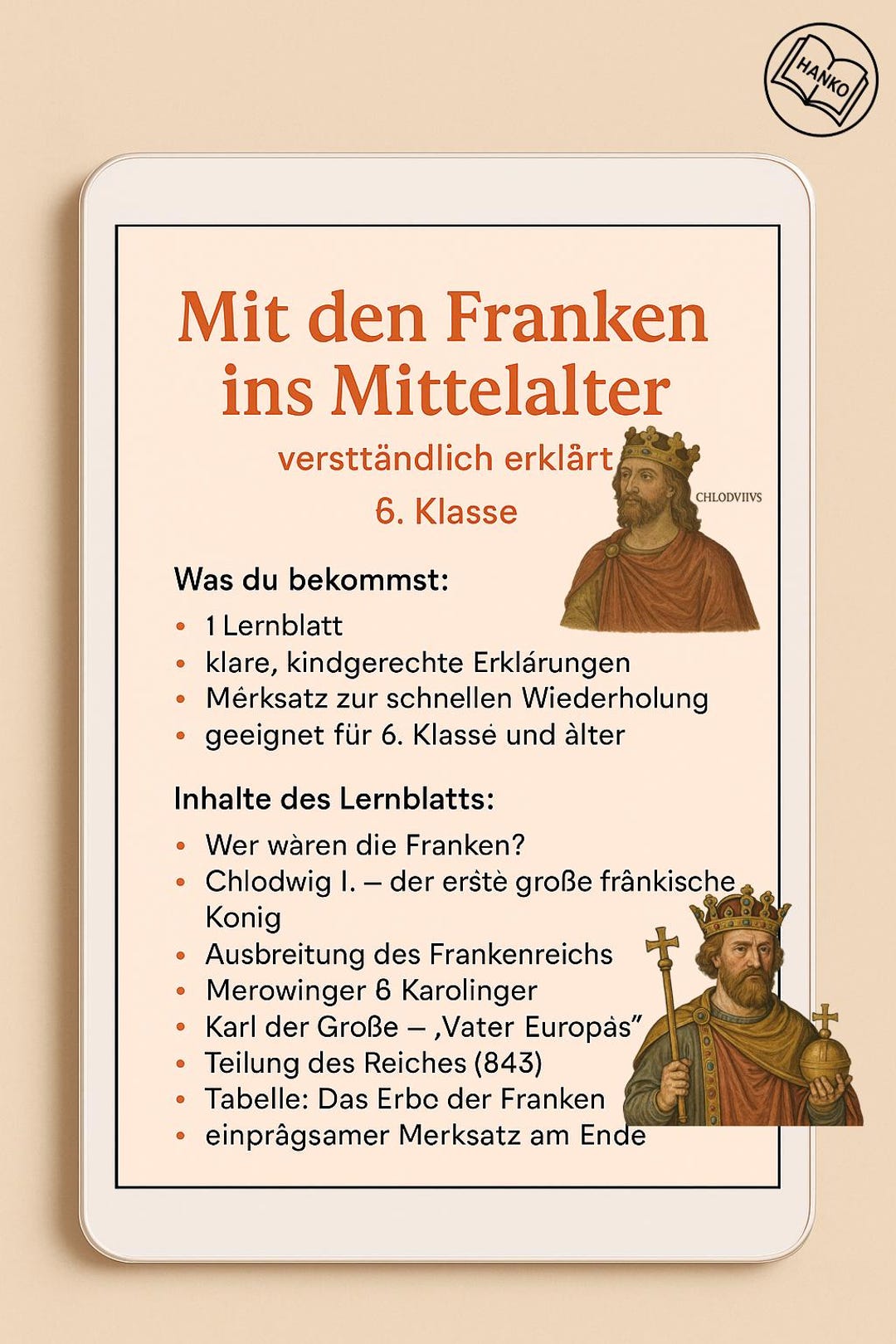 With the Franks Into the Middle Ages - History, 6th Grade - Etsy
