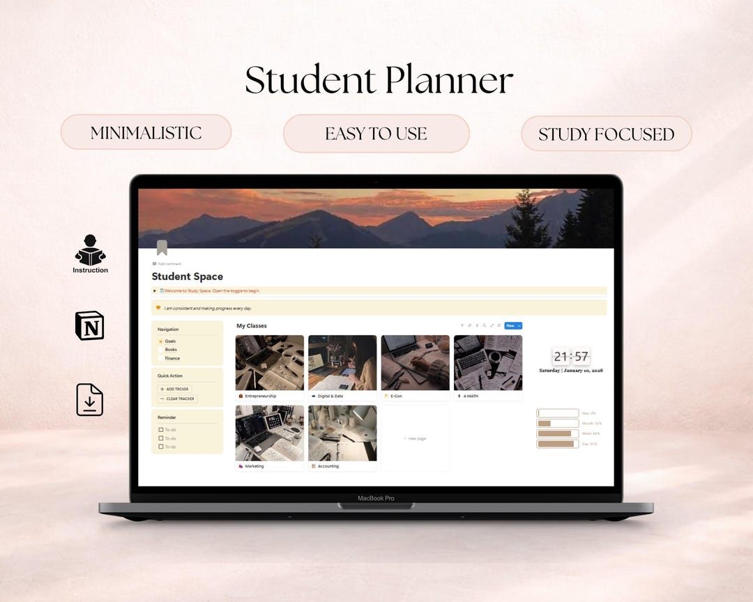 Notion Student Planner, All-in-one Study Dashboard (digital Download) - Etsy