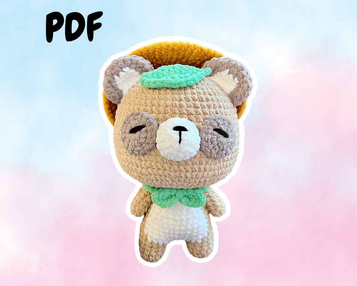 Tanuki Raccoon Crochet Pattern: Amigurumi DIY Project (PDF Download) - Etsy
