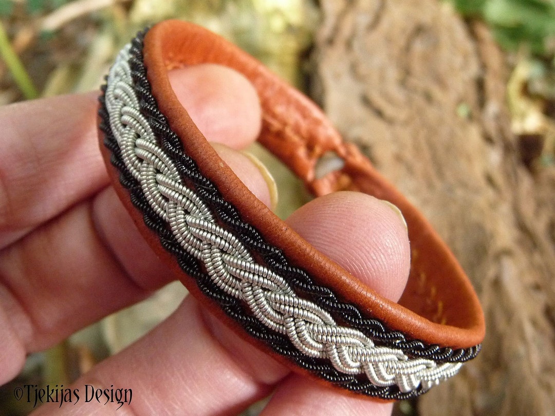 Saami Bracelet MJOLNIR Swedish Lapland Reindeer Leather Cuff - Etsy