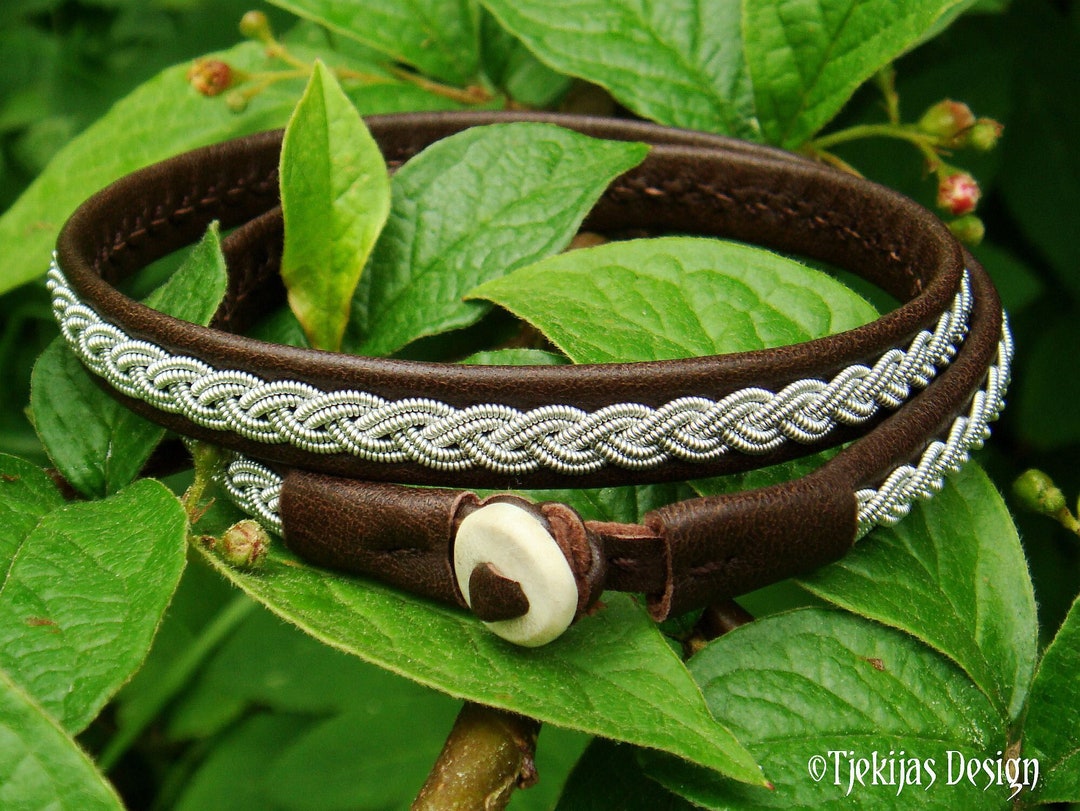 Sami Bracelet | LIDSKJALV Indigenous Reindeer Leather Double Wrap ...