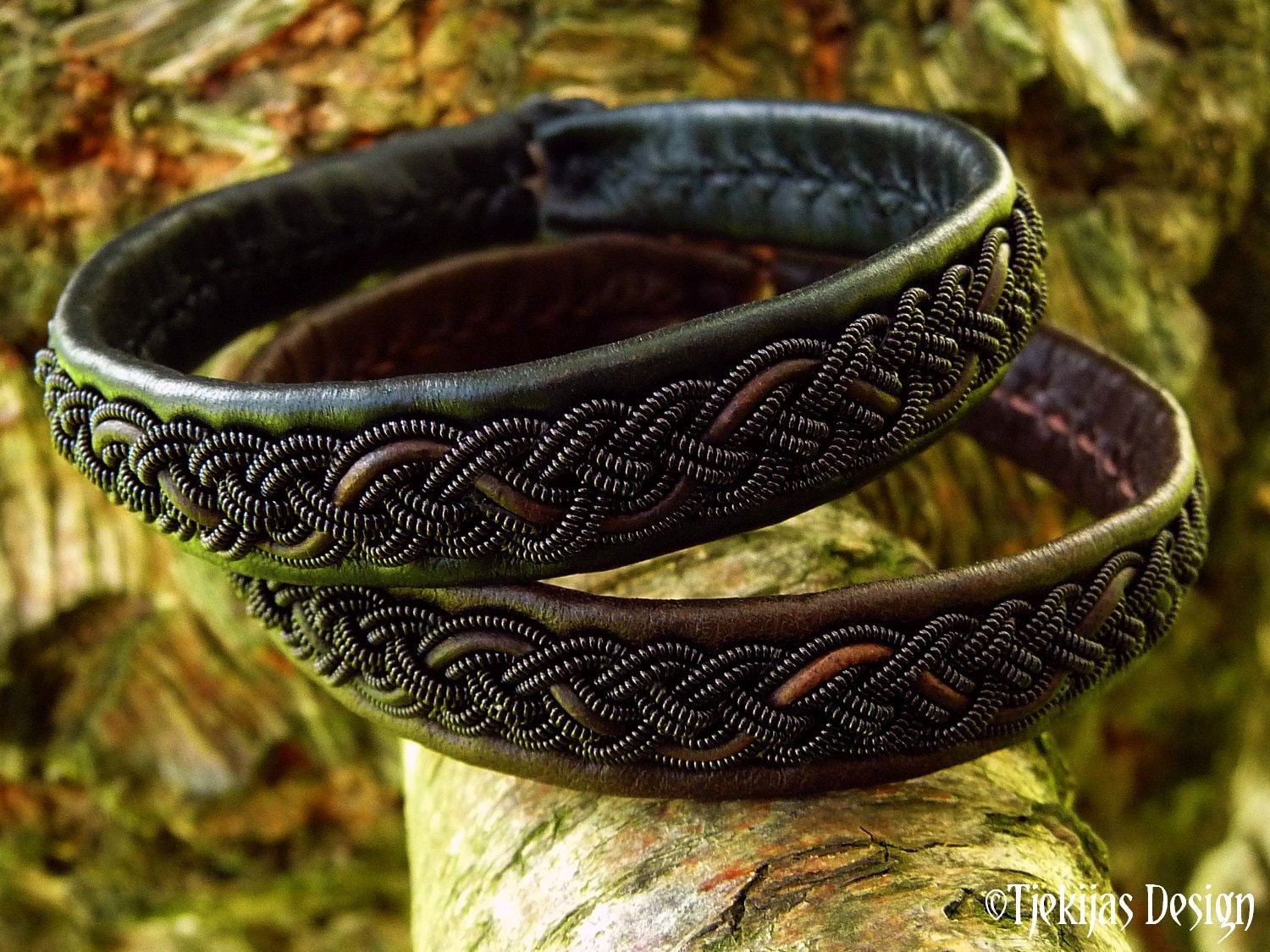 Gothic Sami pagan bracelet cuff JORMUNGANDR
