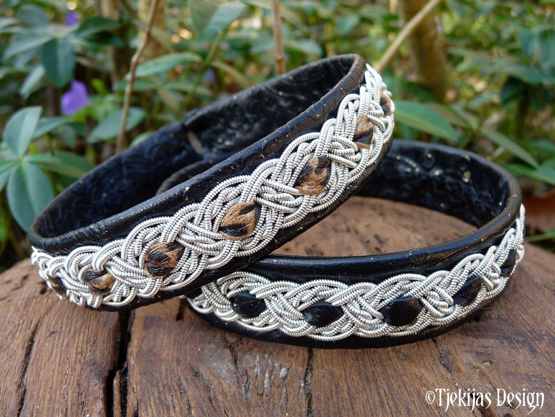 Sami Bracelet ALFHEIM | Original Lapland Jewelry | Reindeer Leather and ...