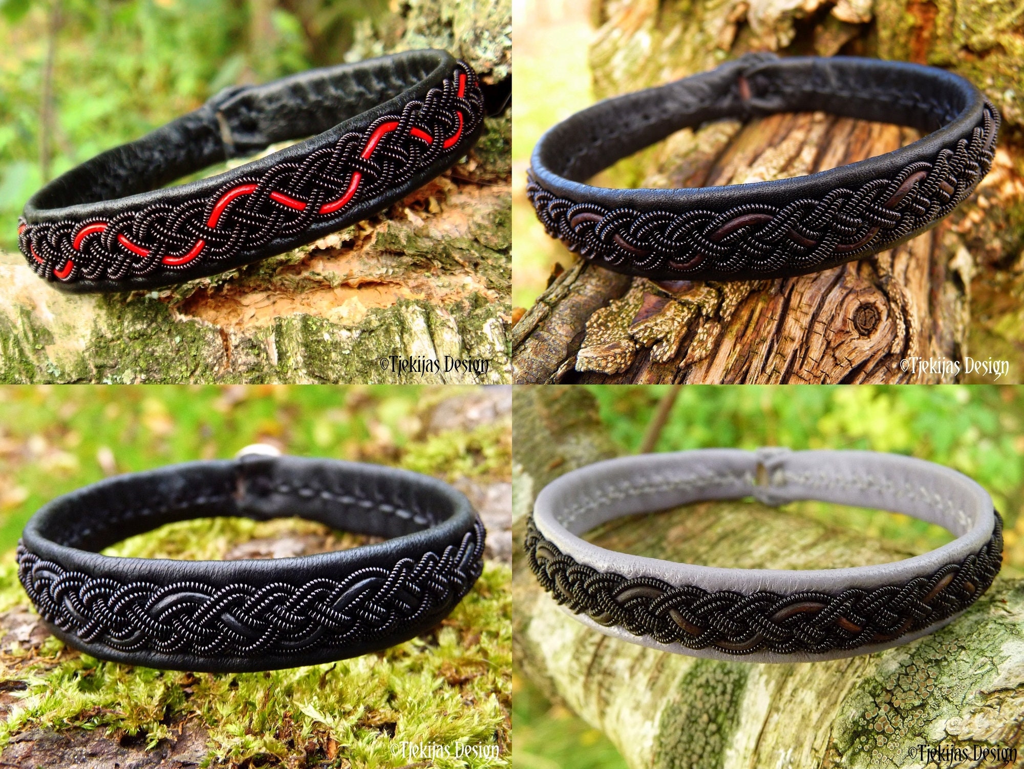 Gothic Sami pagan bracelet leather cuff JORMUNGANDR