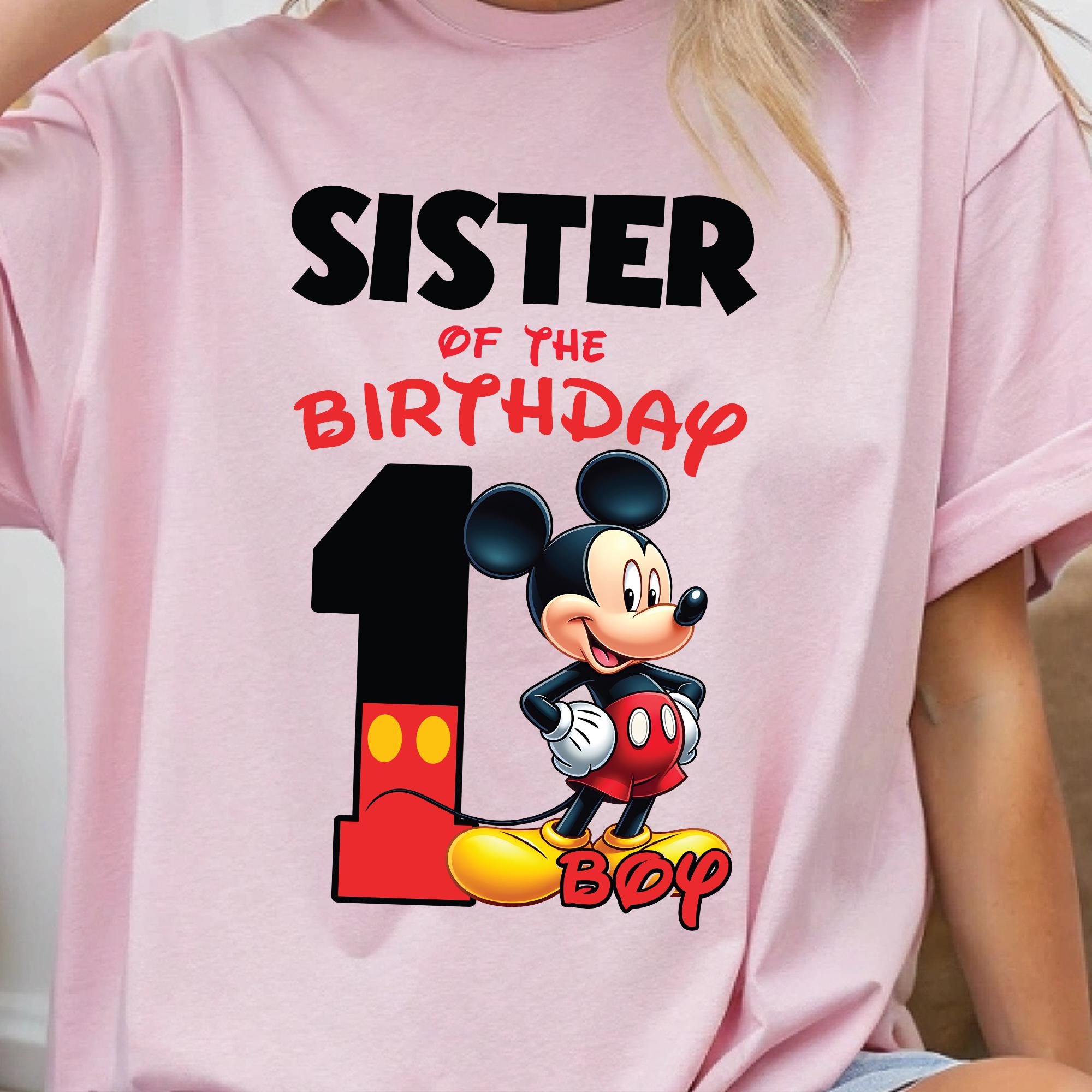Mickey Mouse 1st Birthday Boy PNG, Family Matching Shirts (digital ...