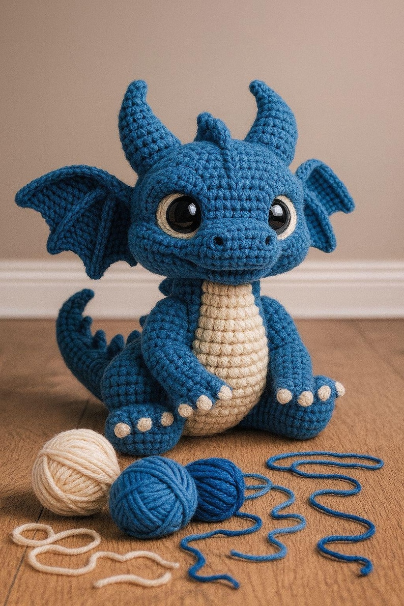 Amigurumi Dragon Crochet Pattern: Plush Toy Tutorial (PDF) - Etsy