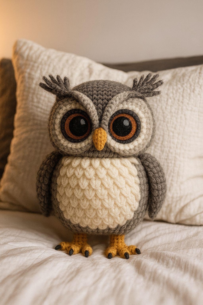 Owl Crochet Pattern • Simple Amigurumi Bird Tutorial (PDF Download) - Etsy