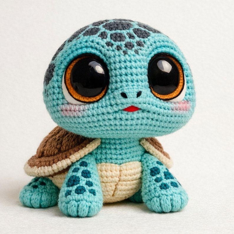 Cute Turtle Amigurumi Crochet Pattern PDF | Digital Download | Kawaii ...